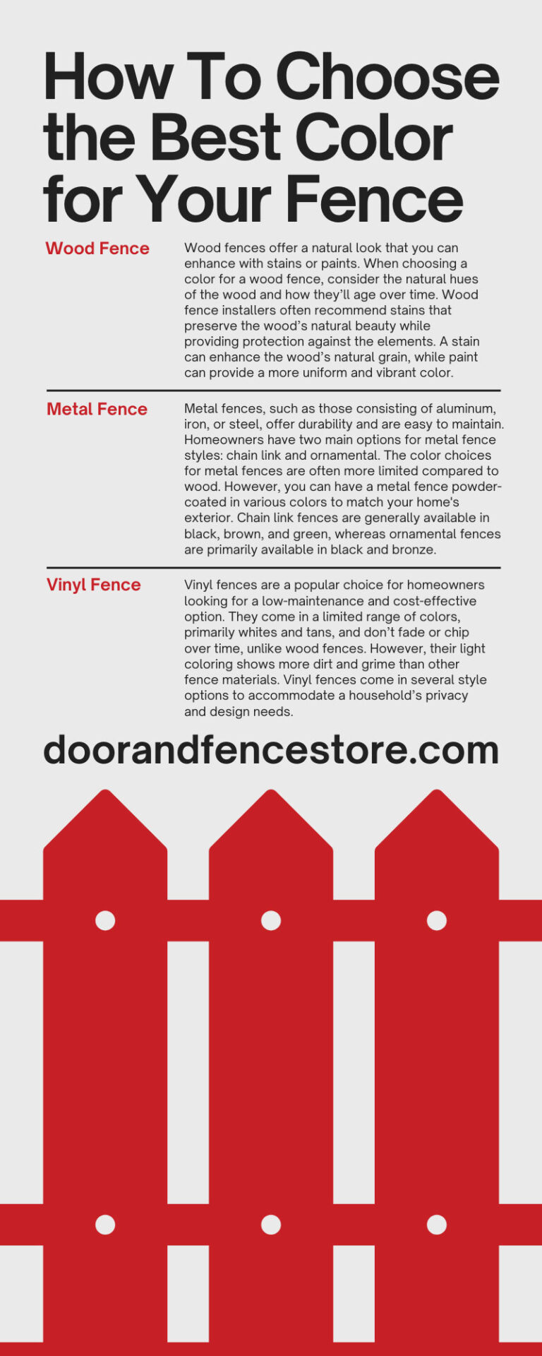 How To Choose the Best Color for Your Fence